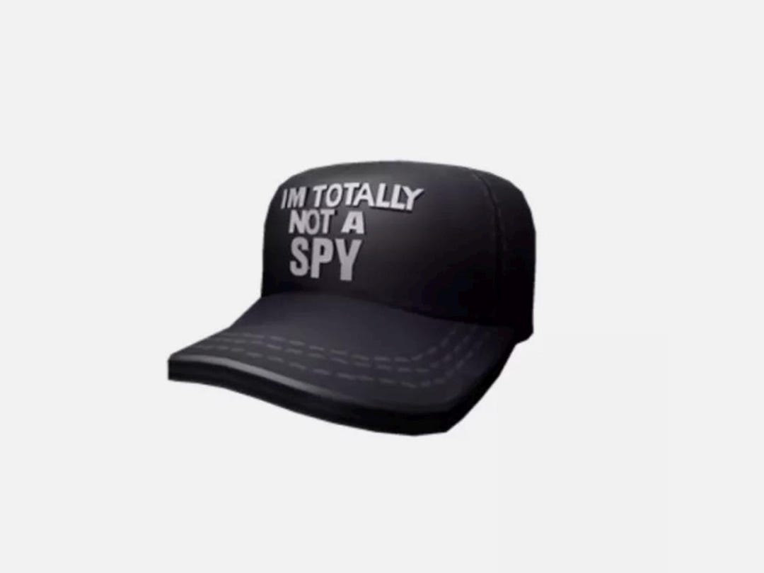 Roblox Toy Code Im Totally Not A Spy Hat Black Cap Digital Item - Etsy