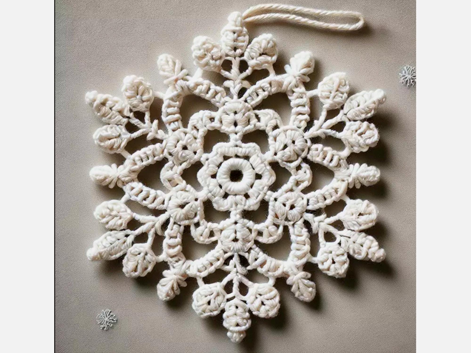 Snowflake Crochet Pattern Ornament Christmas Snowflake Art Template ...