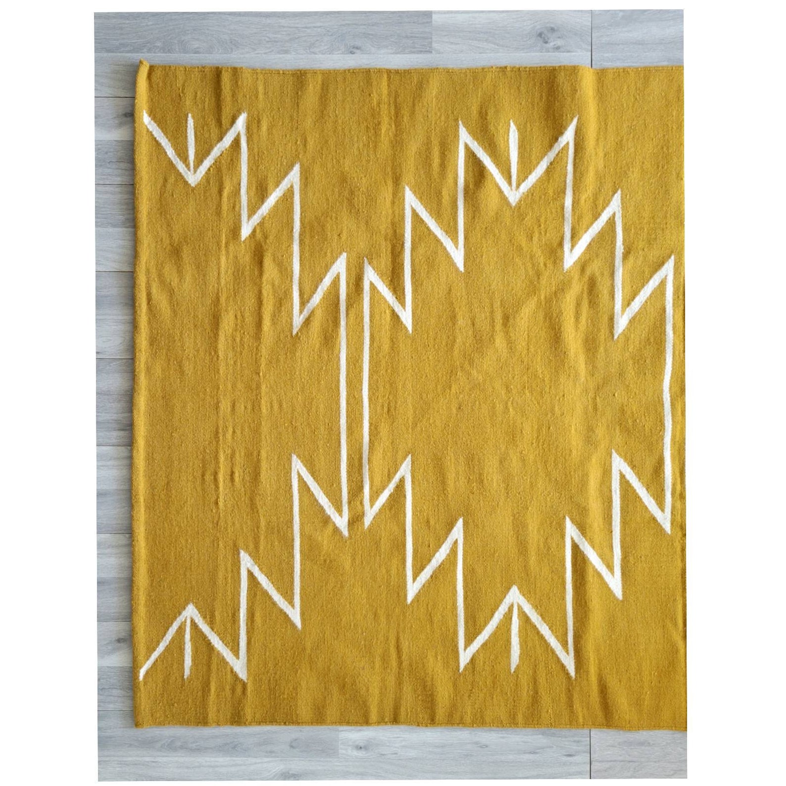 Mustard Area Rug Mustard Yellow Boho Rug Kilim Rug Area - Etsy