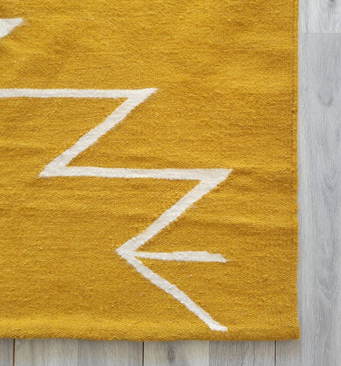 Mustard Area Rug Mustard Yellow Boho Rug Kilim Rug Area - Etsy