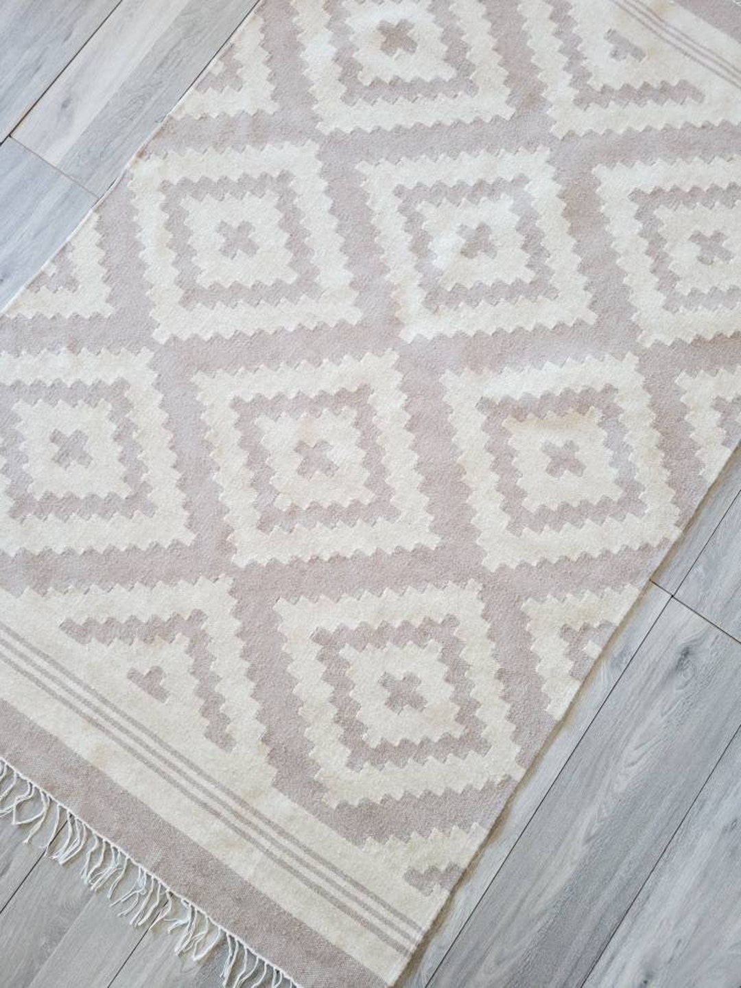 Ivory Handwoven Area Rug Living Room Rug Handwoven Kilim Rug - Etsy