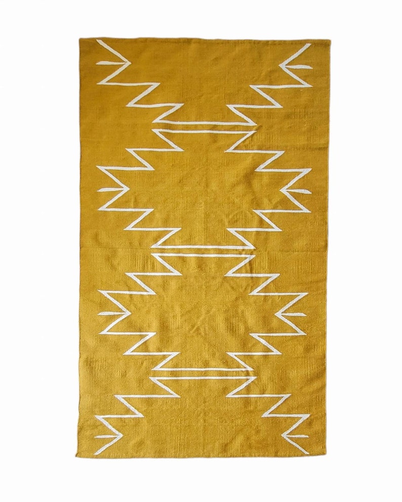 Mustard Area Rug Mustard Yellow Boho Rug Kilim Rug Area - Etsy
