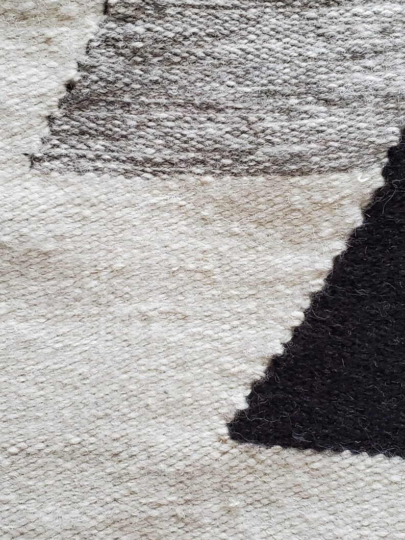 Handwoven Rug Modern Runner Rug Black Runner Boho Rug | Etsy