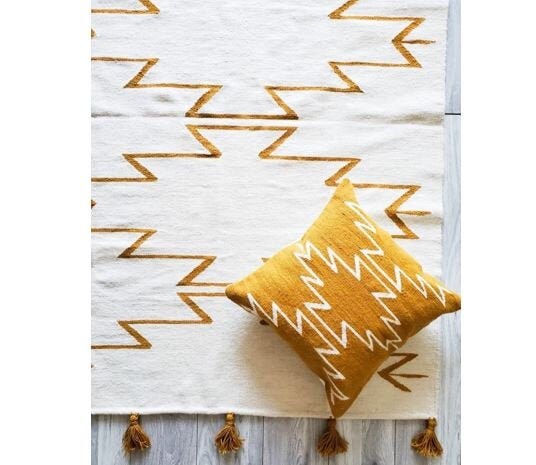 Mustard Area Rug Yellow Mustard Boho Rug Kilim Rug Area - Etsy