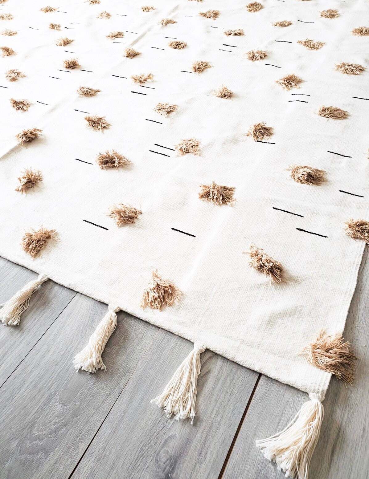 White Cotton Rug Flatwoven Rug Living Room Rug area Rug | Etsy