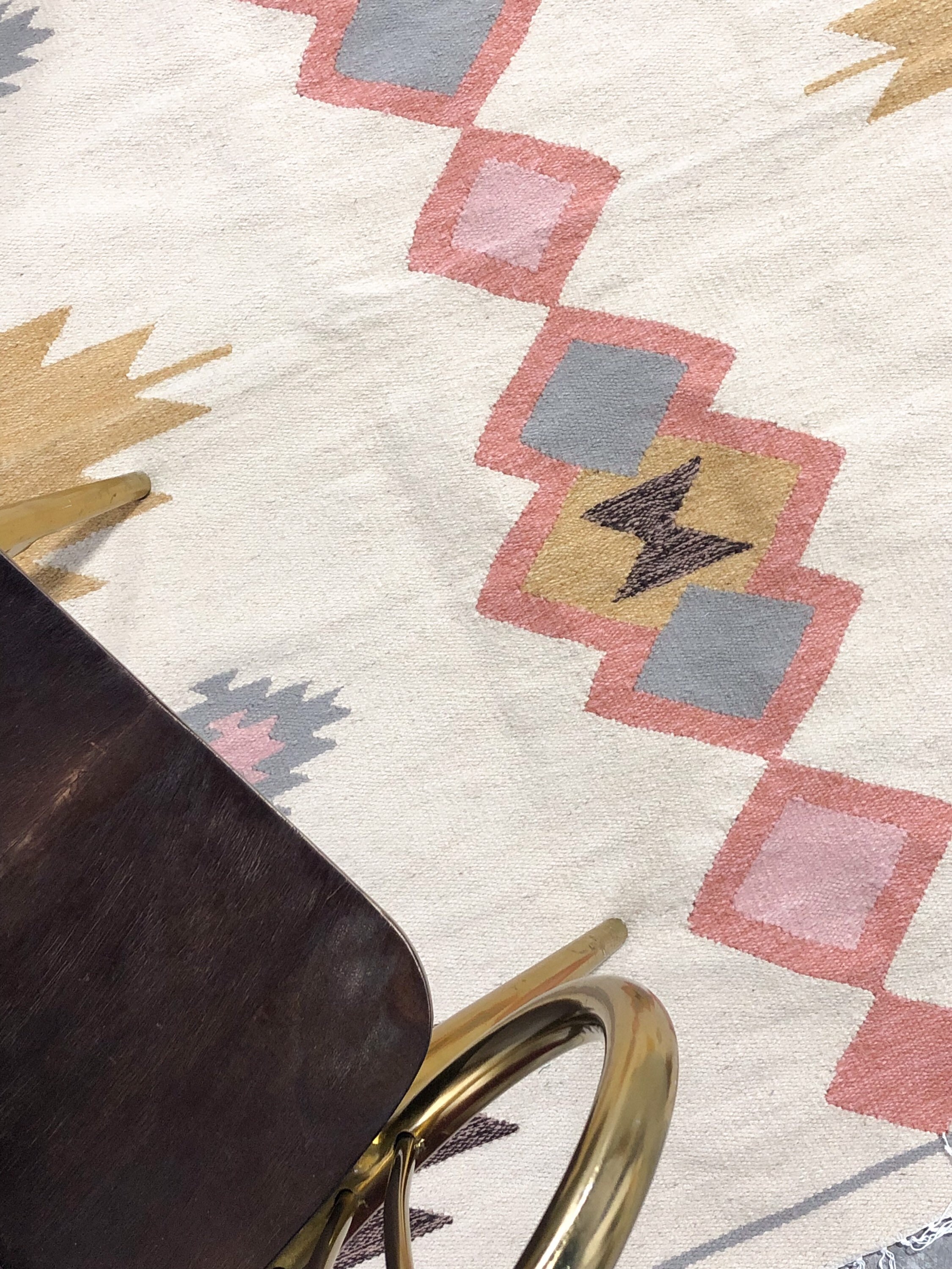 Aziza Pink & Mustard Handwoven Kilim Rug Handwoven Rug - Etsy