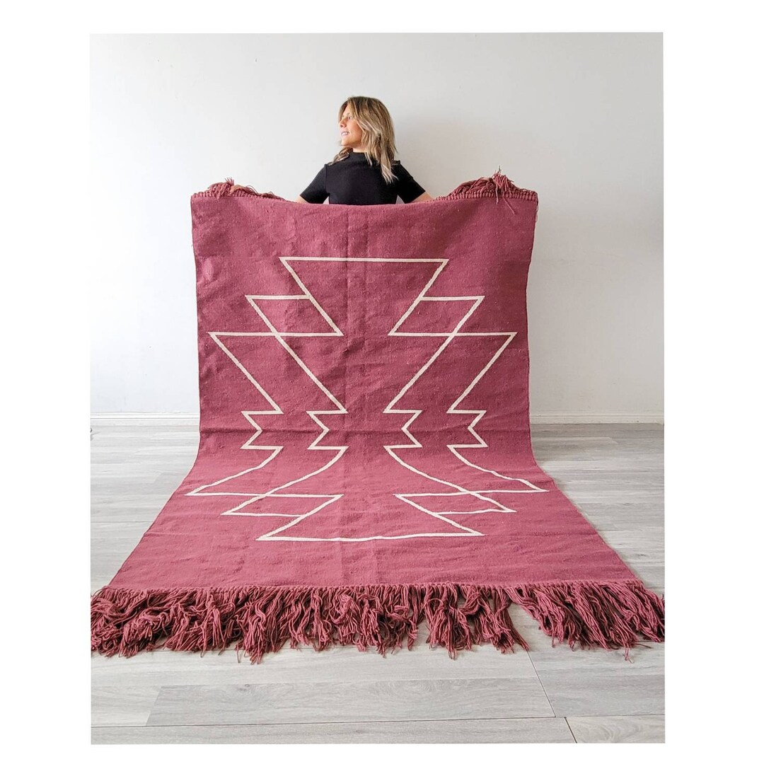 Mulberry Handwoven Area Rug, Handmade Area Rug, Wool Rug, Livingroom ...