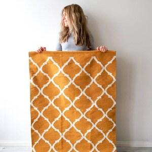 Handwoven Area Rug Living Room Rug Mustard Runner Rug - Etsy