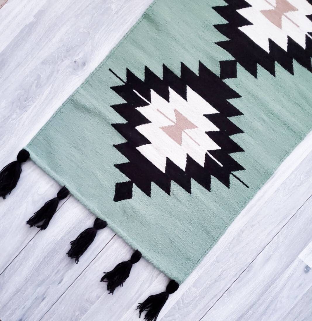 Green Arizona Handwoven Area Rug Living Room Rug Handwoven - Etsy
