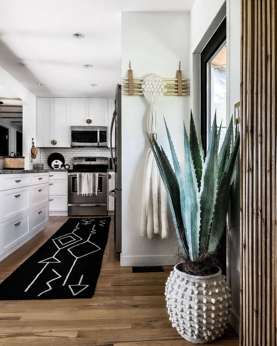 Handwoven Rug, Wool Runner, Black Kitchen Rug, Handmade Area Rug ...