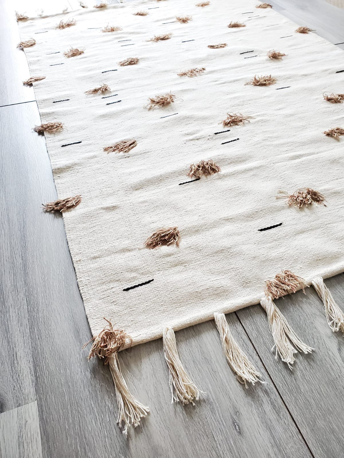 White Cotton Rug Flatwoven Rug Living Room Rug area Rug | Etsy