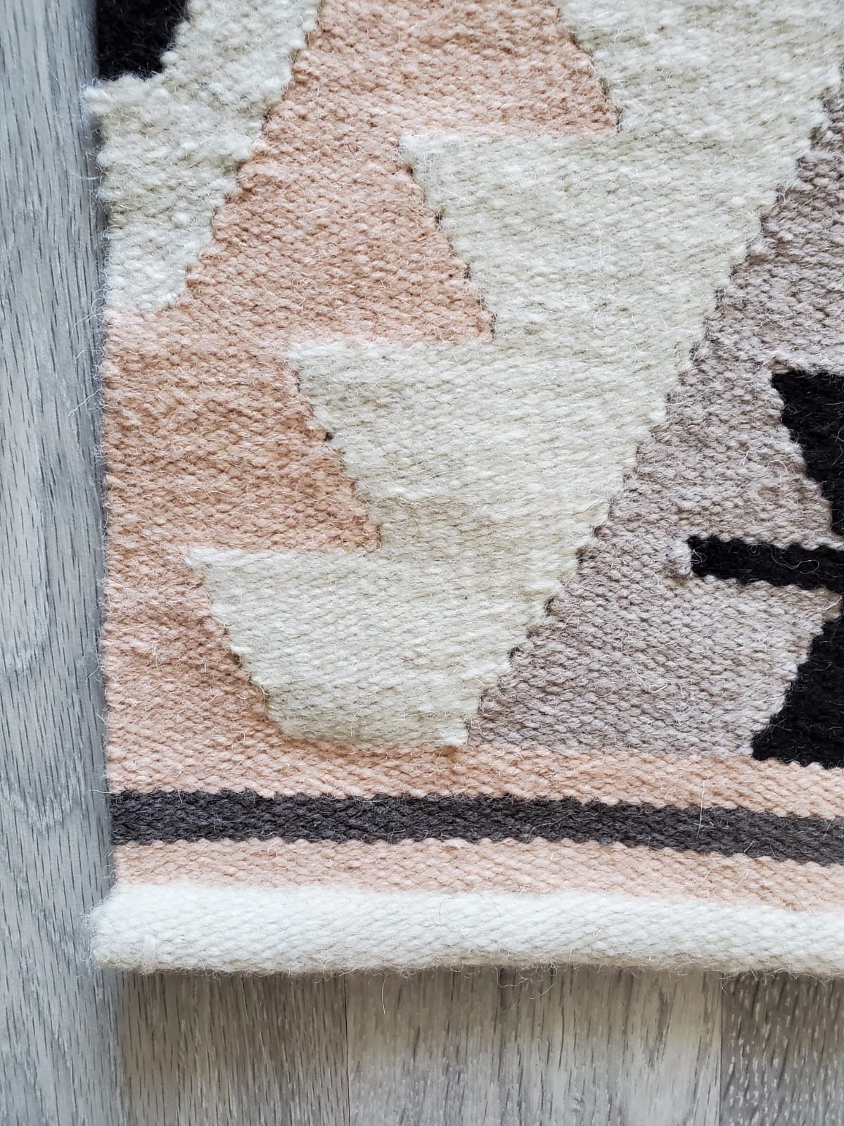 Handwoven Area Rug Pastel Colours Dusty Rose Rug Living | Etsy