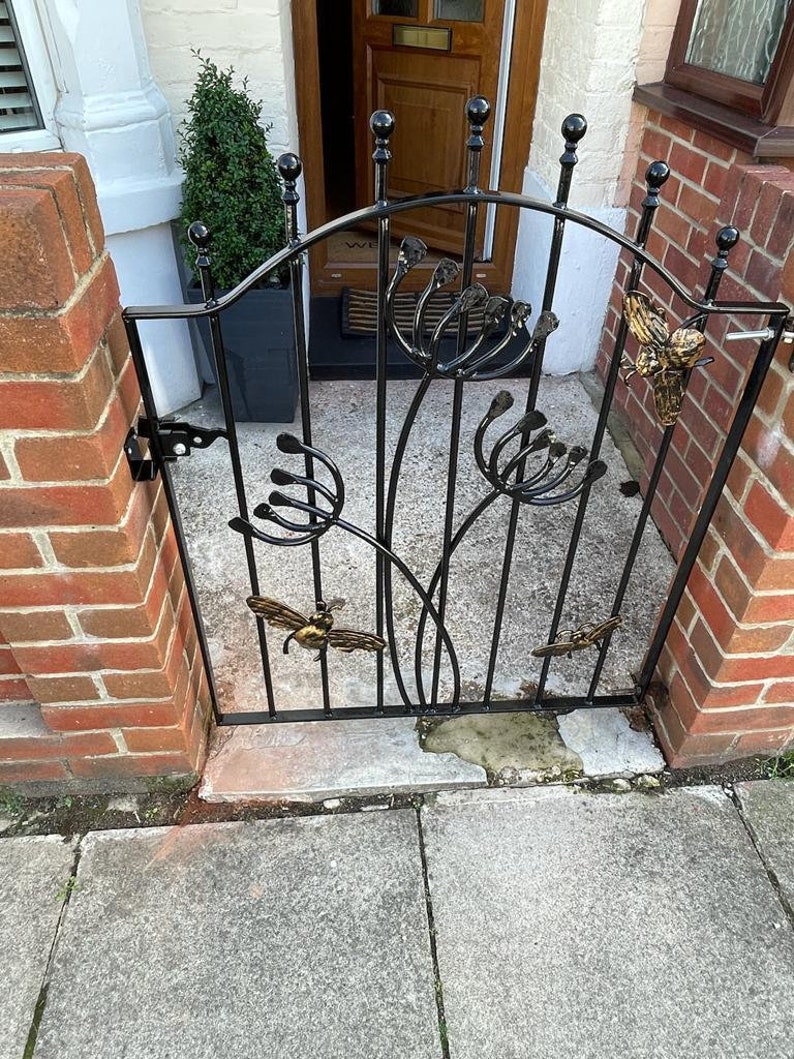 Made to Order Handmade Heavy Duty Wrought Iron Garden Gate Metal Steel ...