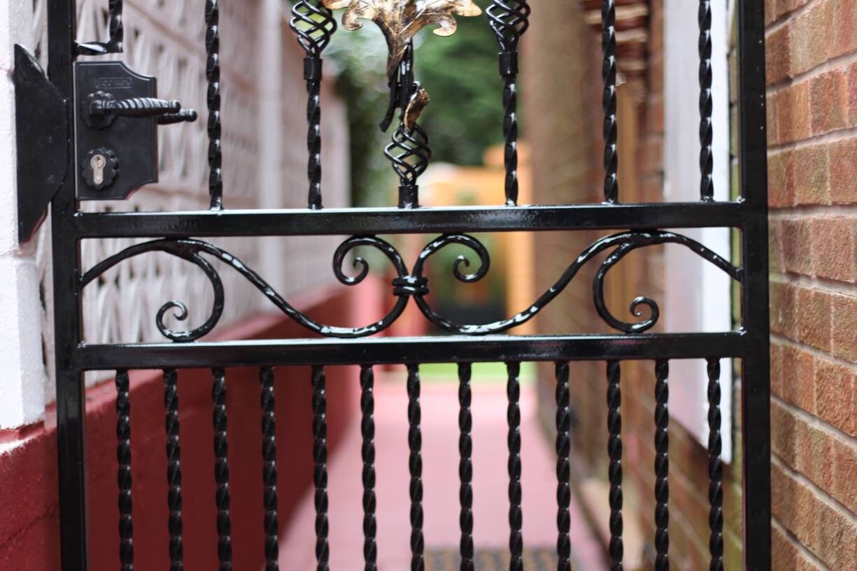 Made to Order Handmade Heavy Duty Wrought Iron Garden Gate Ornate Metal ...
