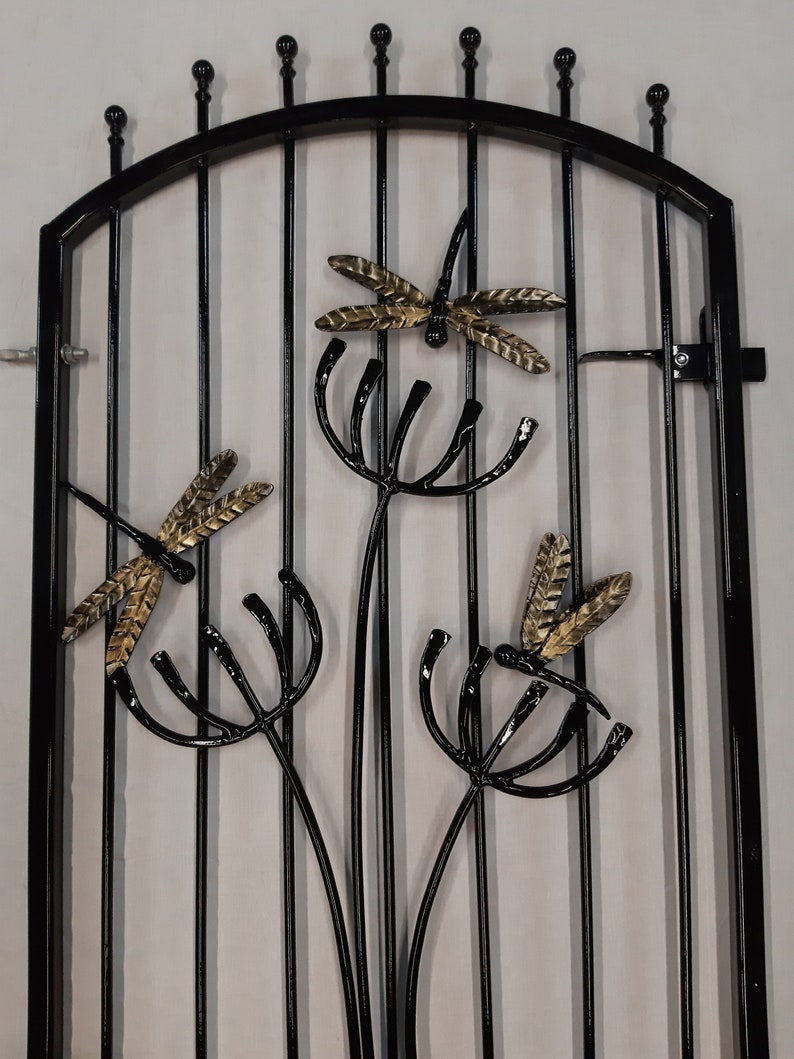 Made to Order Handmade Heavy Duty Wrought Iron Garden Gate, Metal Steel ...