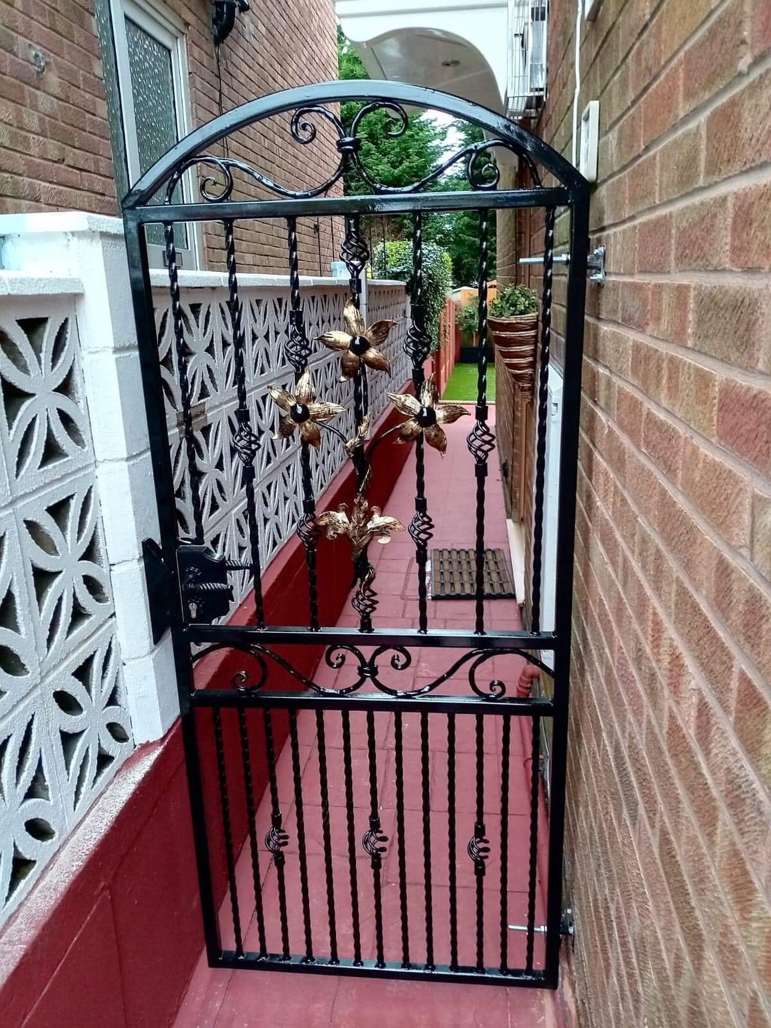 Made to Order Handmade Heavy Duty Wrought Iron Garden Gate Ornate Metal ...