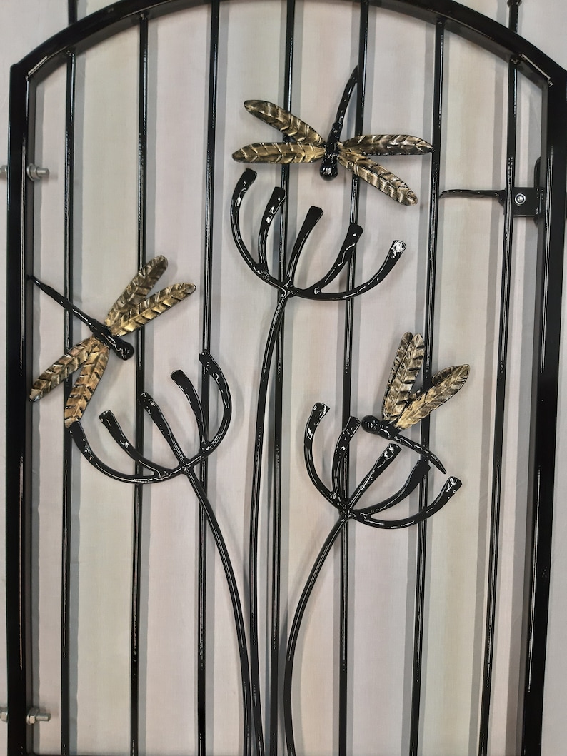 Made to Order Handmade Heavy Duty Wrought Iron Garden Gate, Metal Steel ...