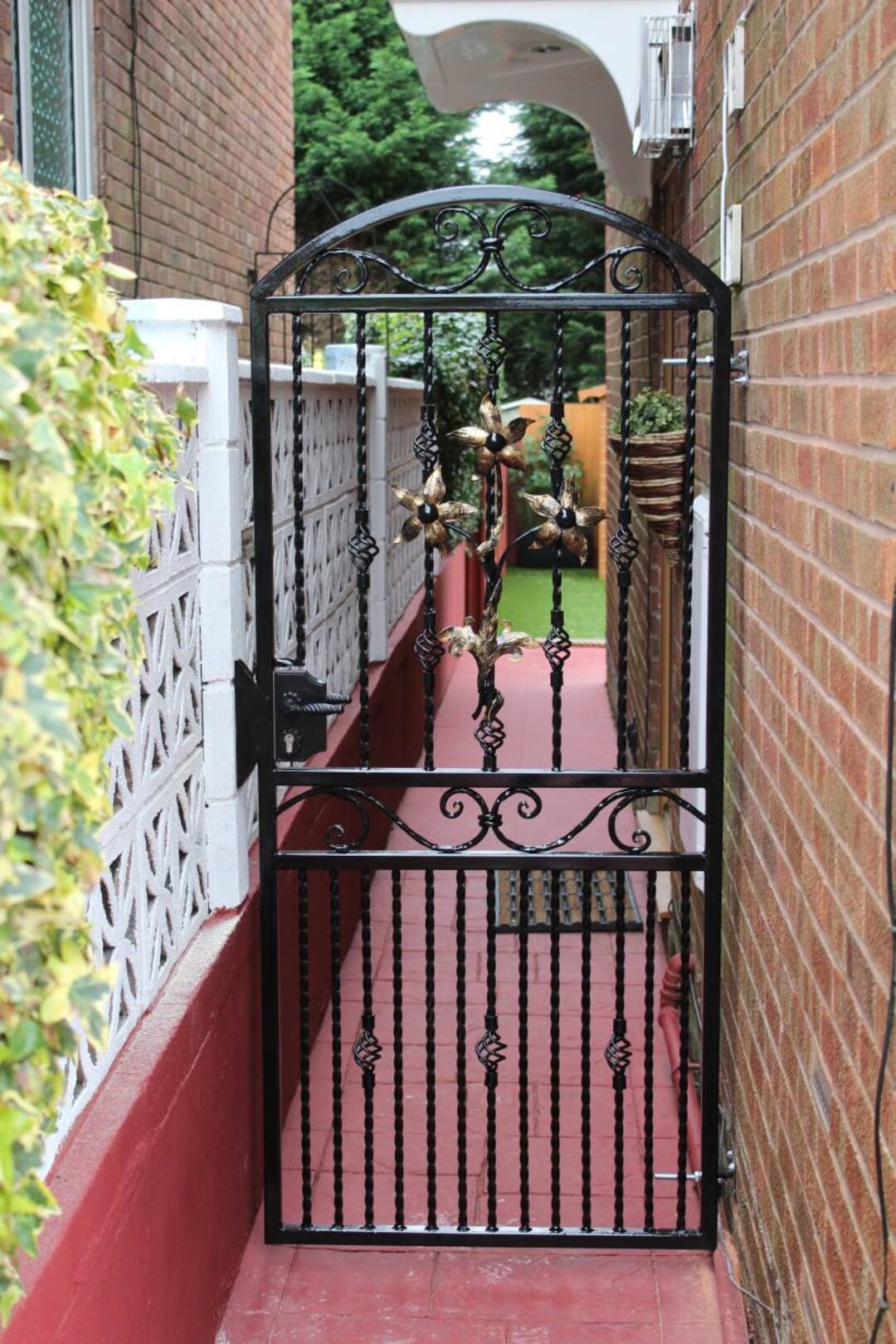 Made to Order Handmade Heavy Duty Wrought Iron Garden Gate Ornate Metal ...