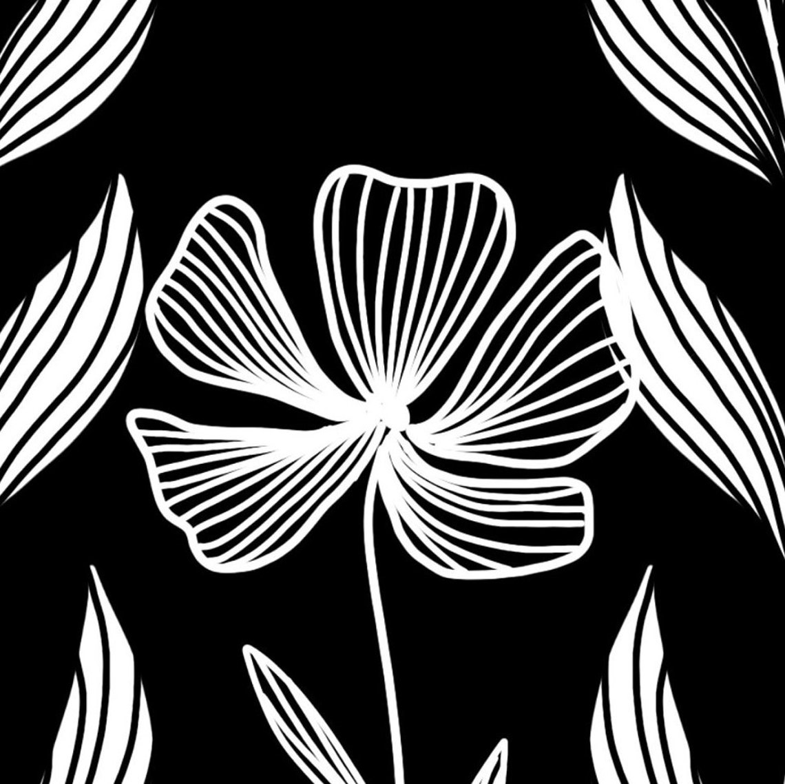 Monochrome Floral Printable Art 5x7in 8x10in 8x12in Downloadable Prints ...