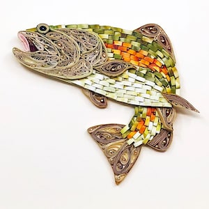Trout Wall Art: Paper, Quilled (curled and Shaped), Framed Paper ...