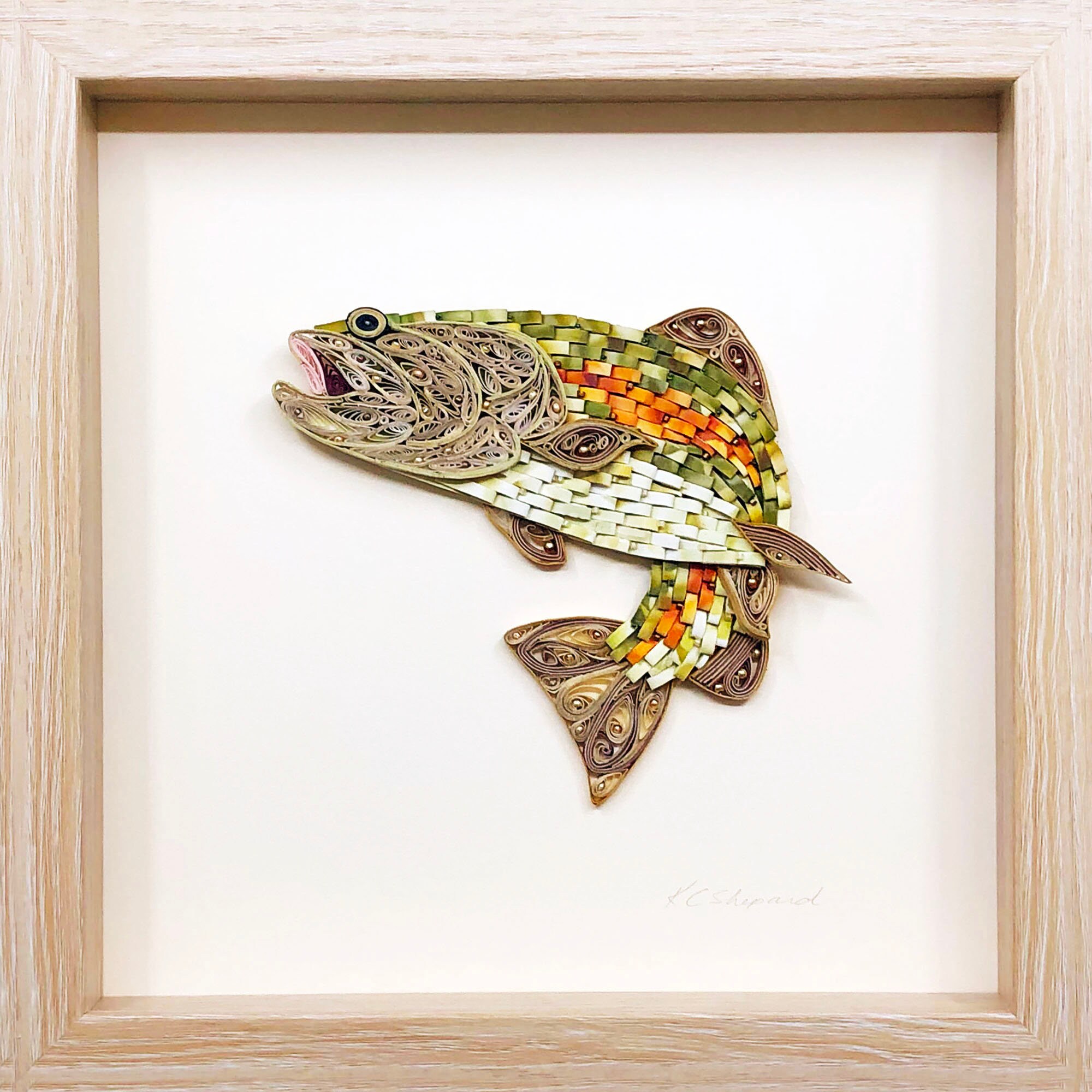 Trout Wall Art: Paper, Quilled (curled and Shaped), Framed Paper ...