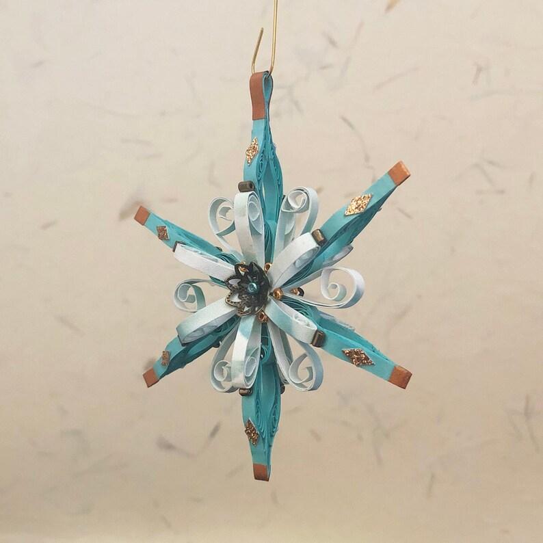 Ornament, Star: Paper, Quilled (curled and Shaped), 3-inch Diameter, in ...