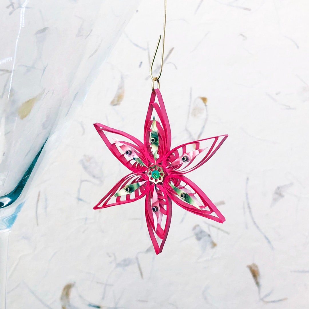 Ornament, Star: Paper, Quilled (curled and Shaped), 2-inch Diameter, in ...