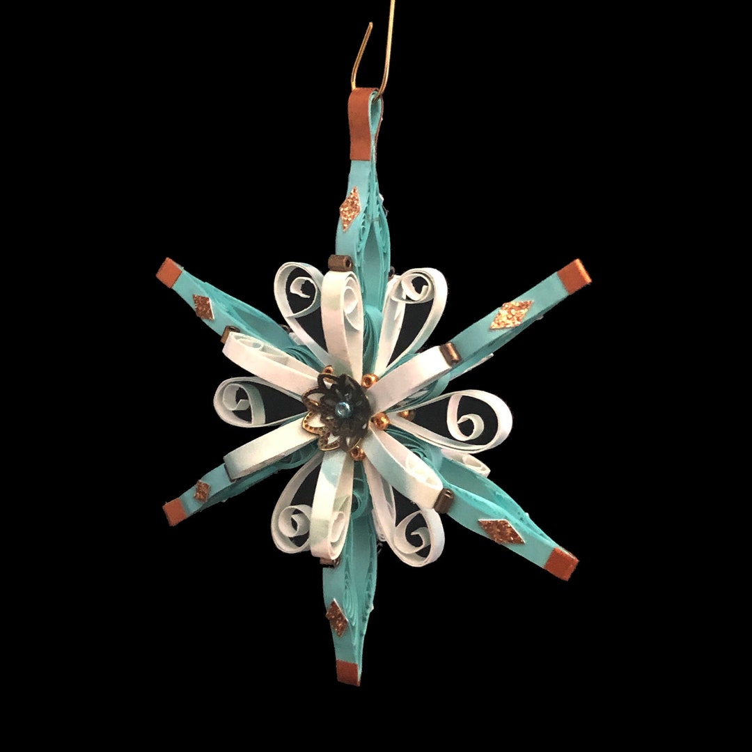 Ornament, Star: Paper, Quilled (curled and Shaped), 3-inch Diameter, in ...