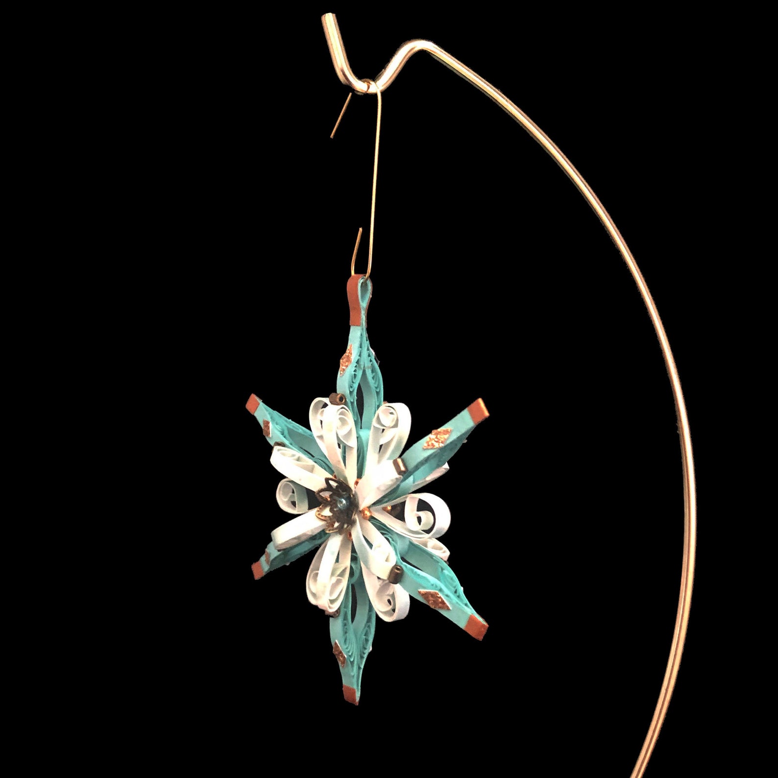 Ornament, Star: Paper, Quilled (curled and Shaped), 3-inch Diameter, in ...