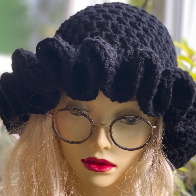 Crochet Ruffle Hat - Etsy
