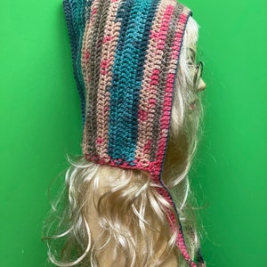 Colorful Pixie Hood, Crochet Colorful Pixie Hat, Pixie Winter Hat - Etsy