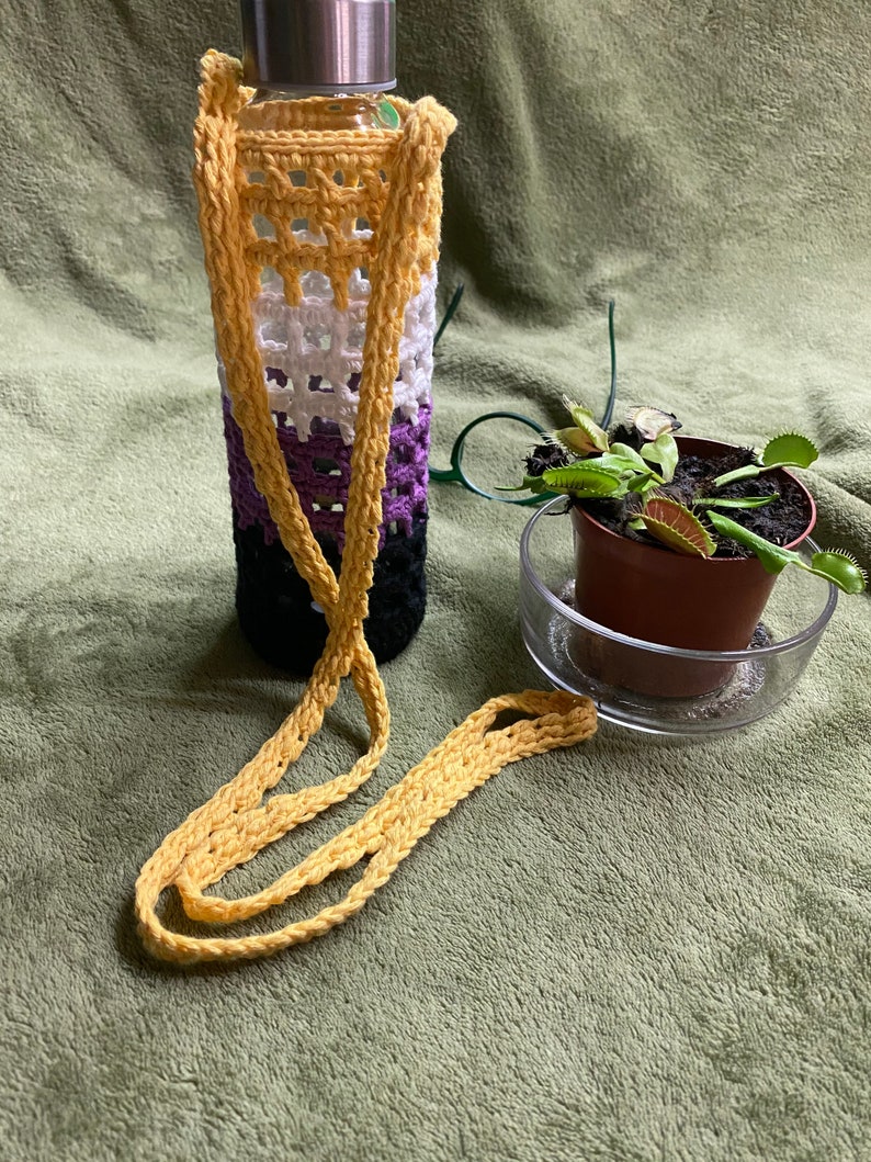 LGBT Pride Non-binary Flag Water Bottle Holdercrochet Bottle - Etsy