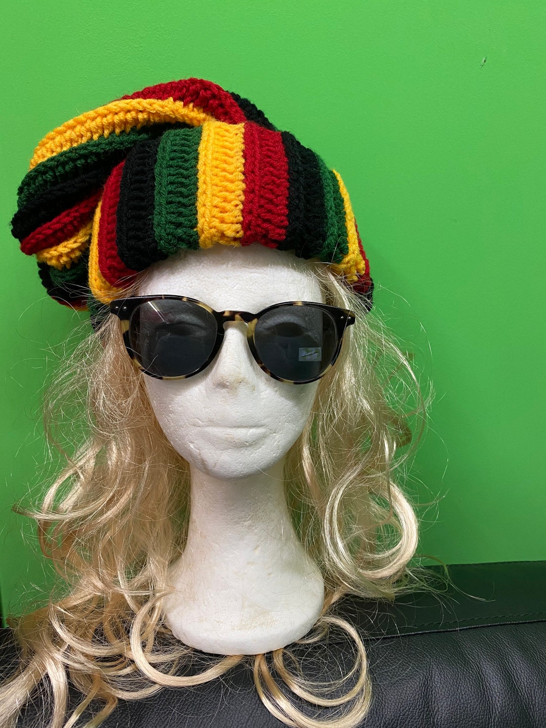 Oversized Rasta Hut, Rasta Mütze, Big Rasta Reggae häkeln handgemachte ...