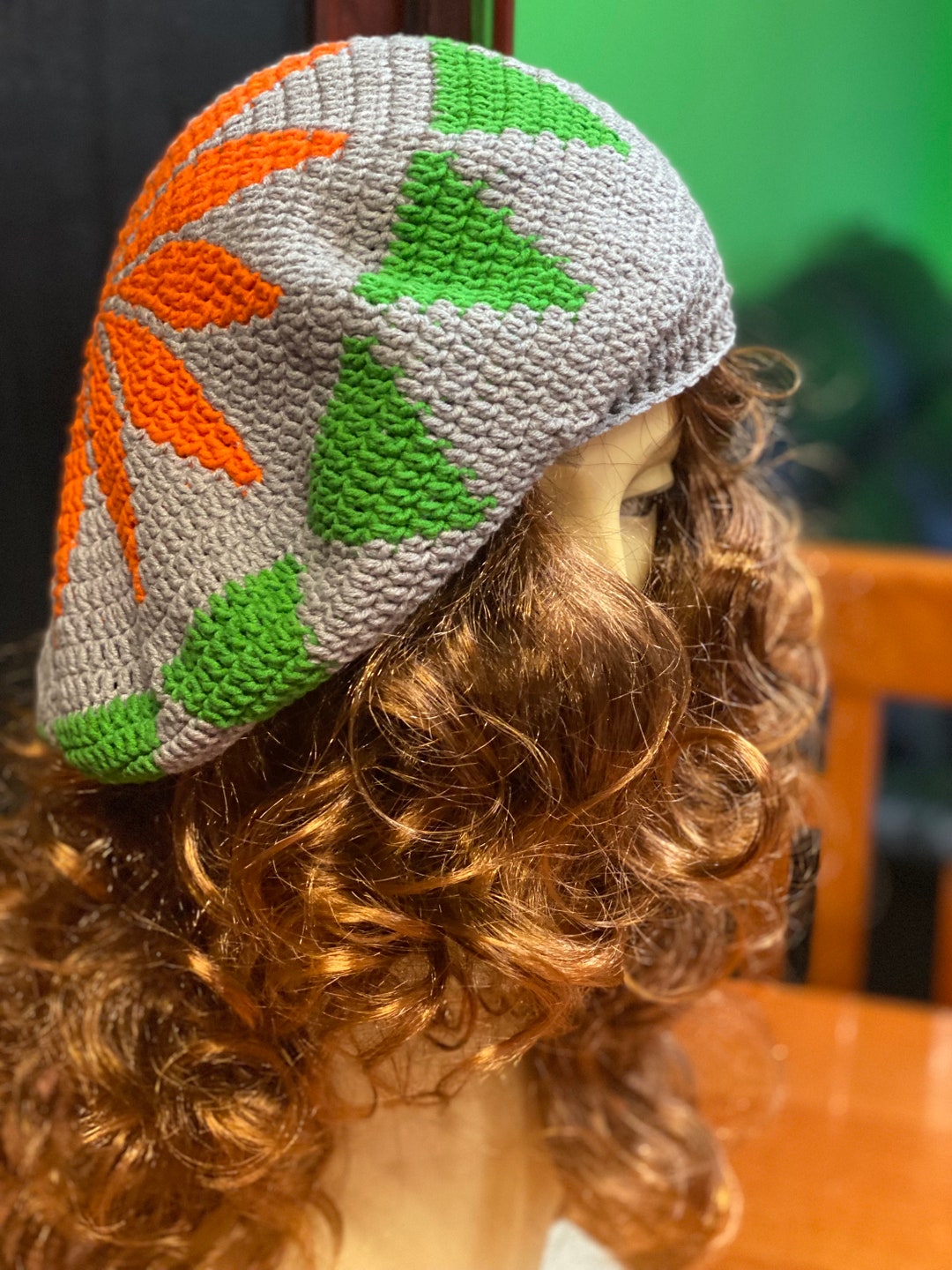 Oversized Rasta Hat, Rasta Beret, Big Rasta Reggae Crochet Handmade ...