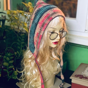 Colorful Pixie Hood, Crochet Colorful Pixie Hat, Pixie Winter Hat - Etsy