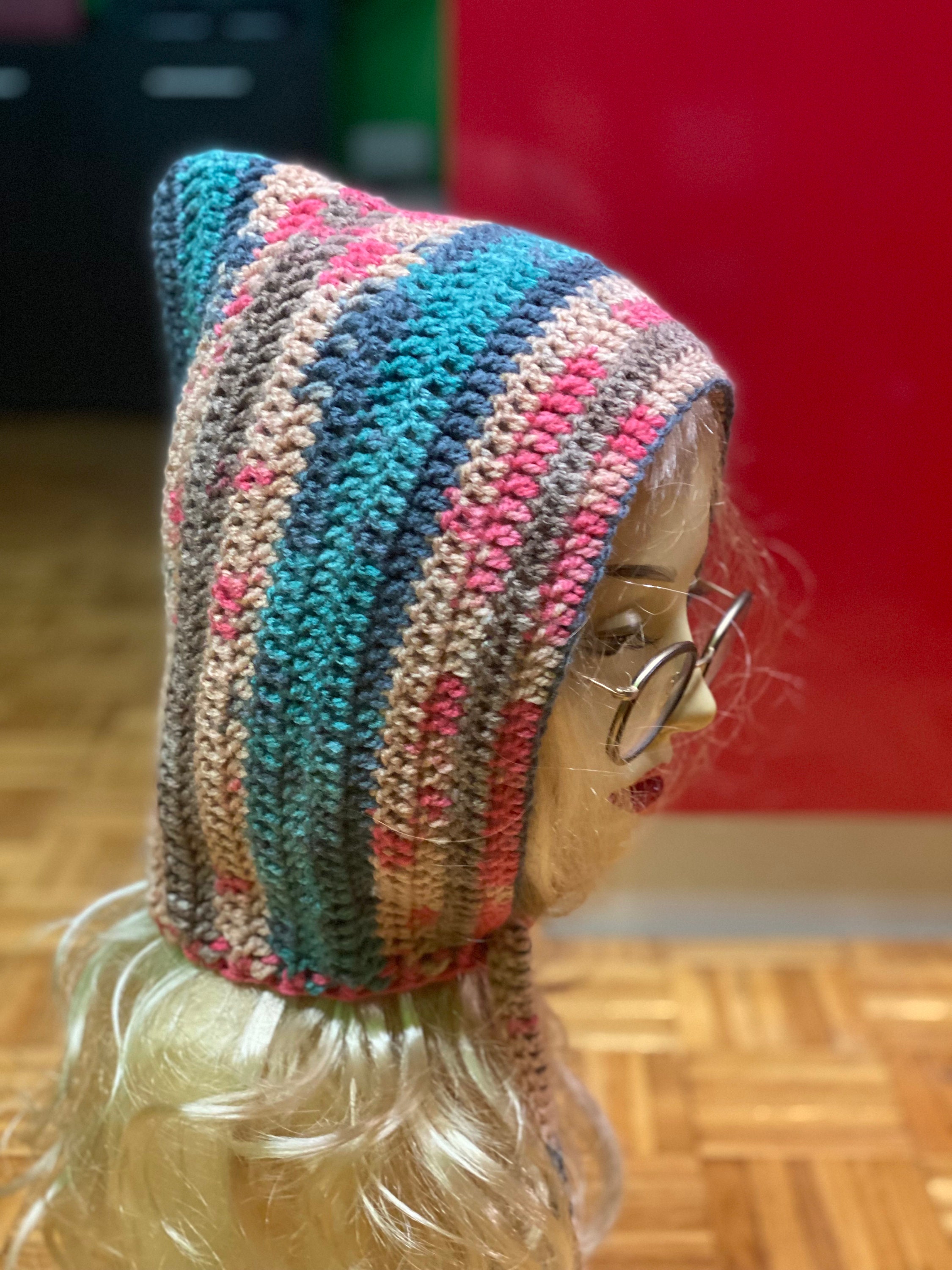 Colorful Pixie Hood, Crochet Colorful Pixie Hat, Pixie Winter Hat - Etsy