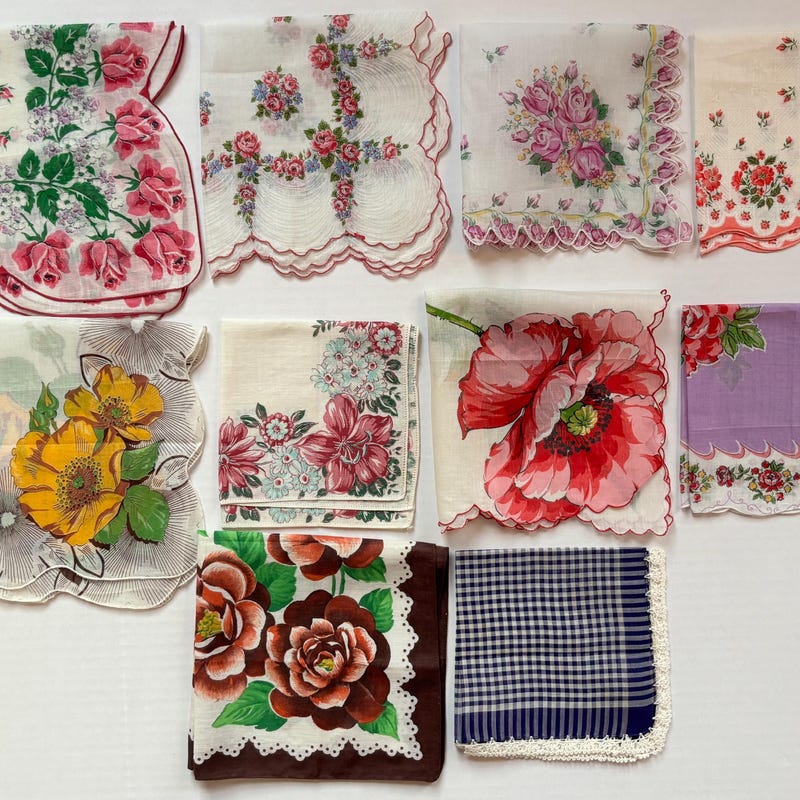 Linen Vintage Handkerchief - Etsy