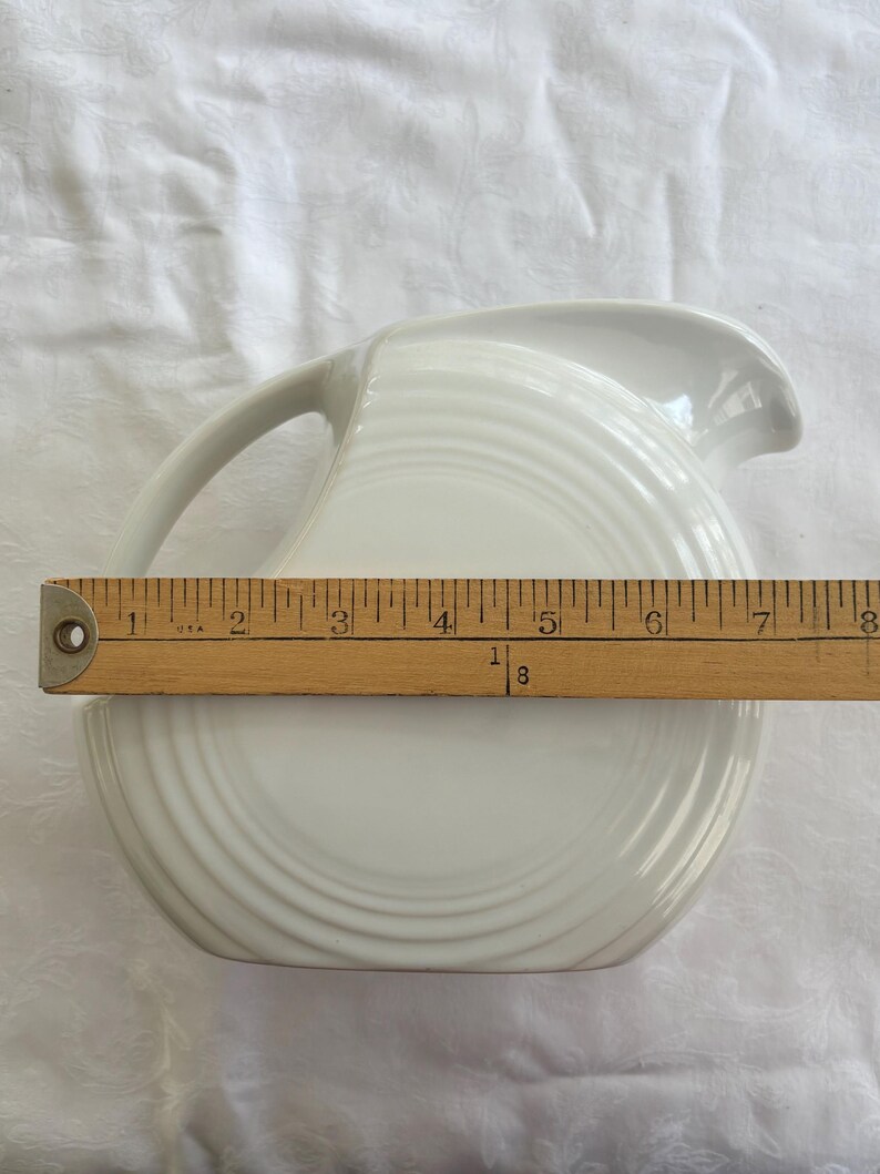 Fiestaware Disc Pitcher White, 7 Inches, 67 Ounces, Vintage Purchased ...