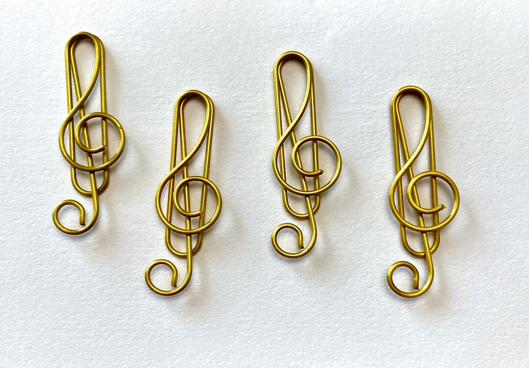 Gold Wire Paper Clips, Musical Notes Shaped Paper Clips, Novelty Clips ...