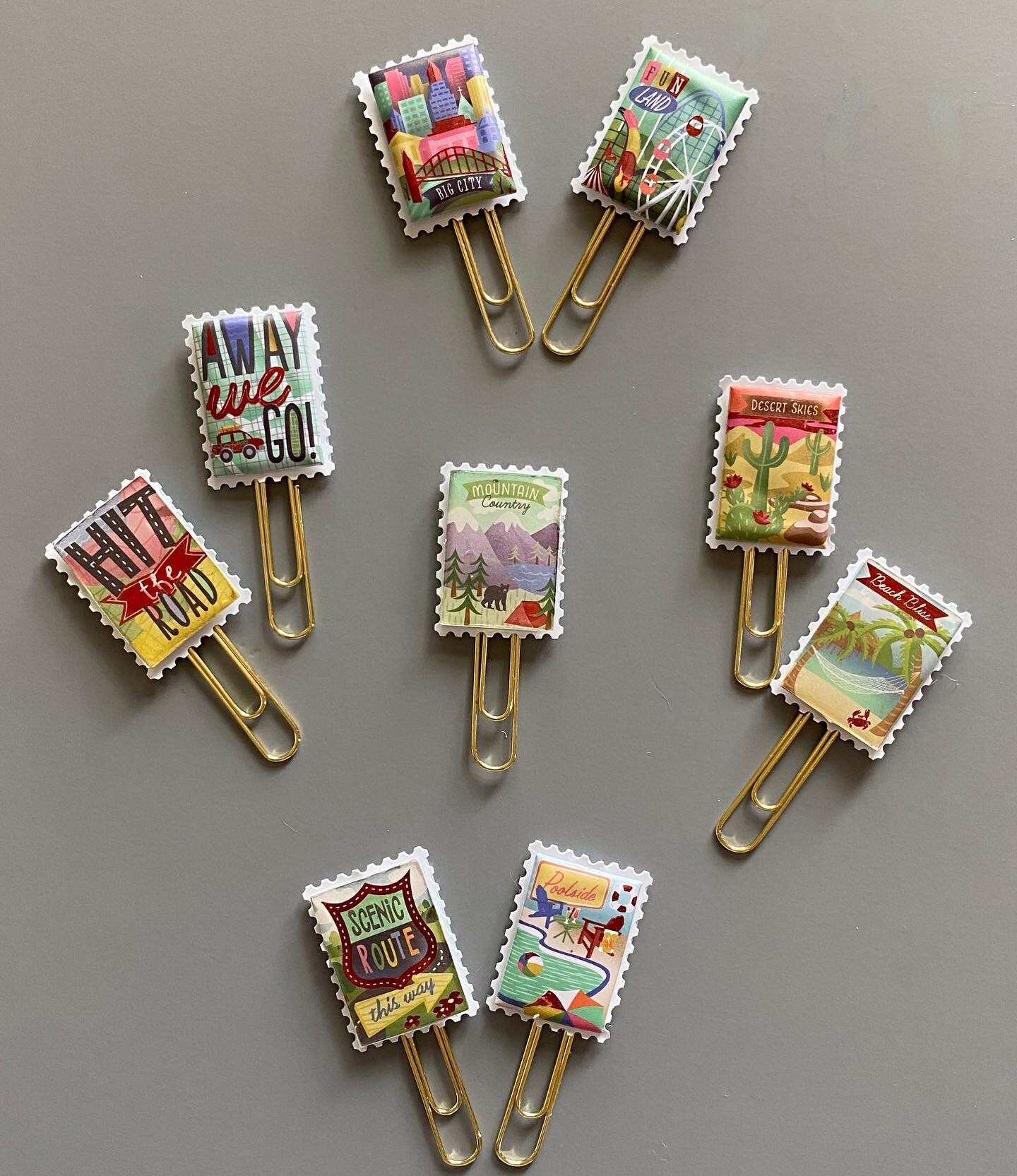 Planner Travel Clips Planner Clips and Charms TN Clips Bujo | Etsy