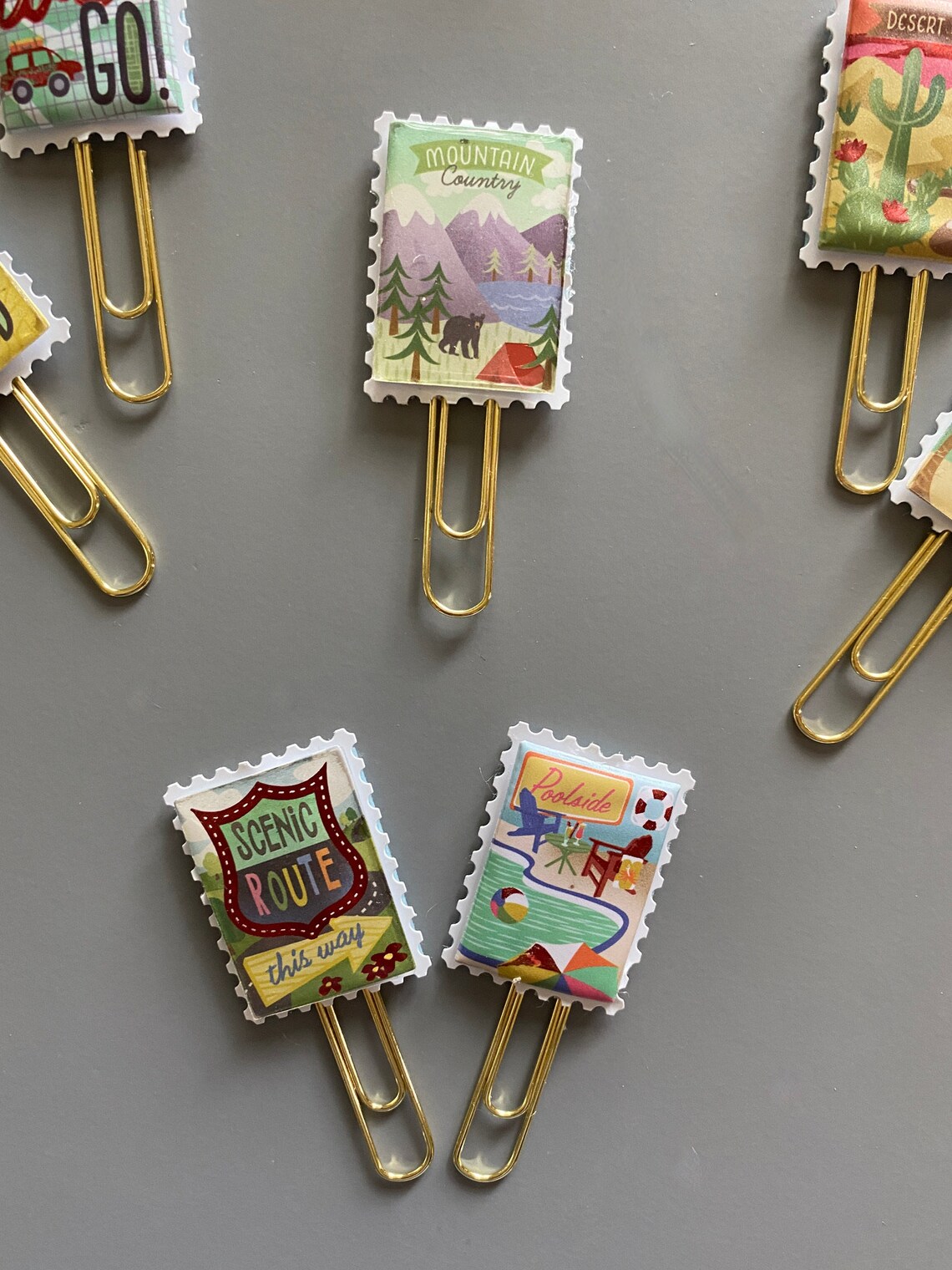 Planner Travel Clips Planner Clips and Charms TN Clips Bujo | Etsy