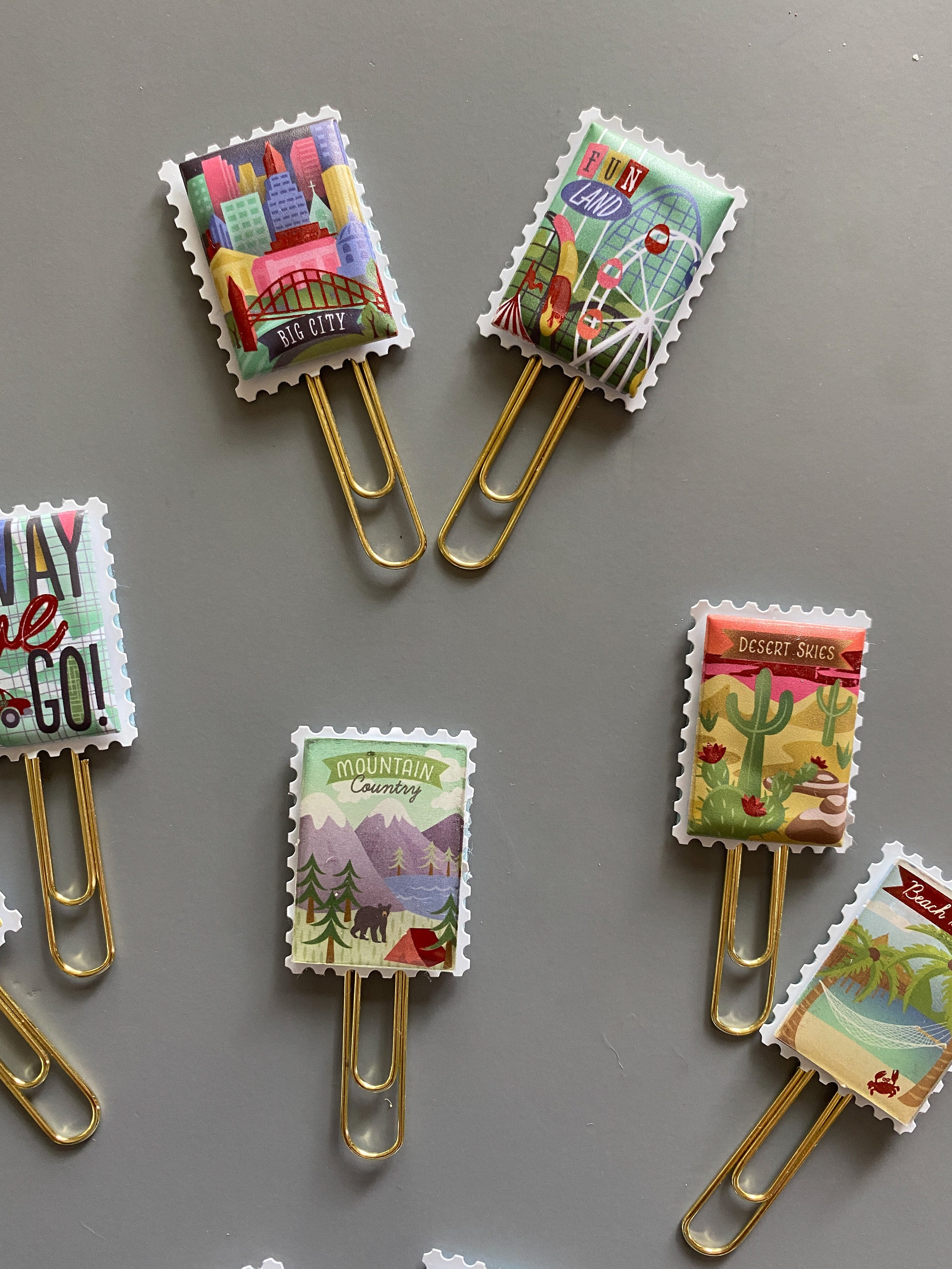 Planner Travel Clips Planner Clips and Charms TN Clips Bujo | Etsy