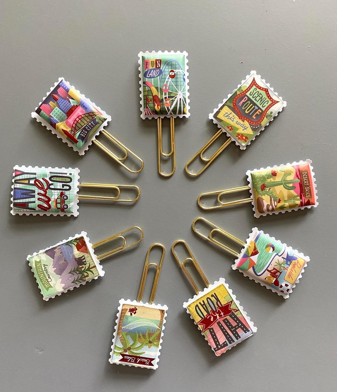 Planner Travel Clips Planner Clips and Charms TN Clips Bujo - Etsy