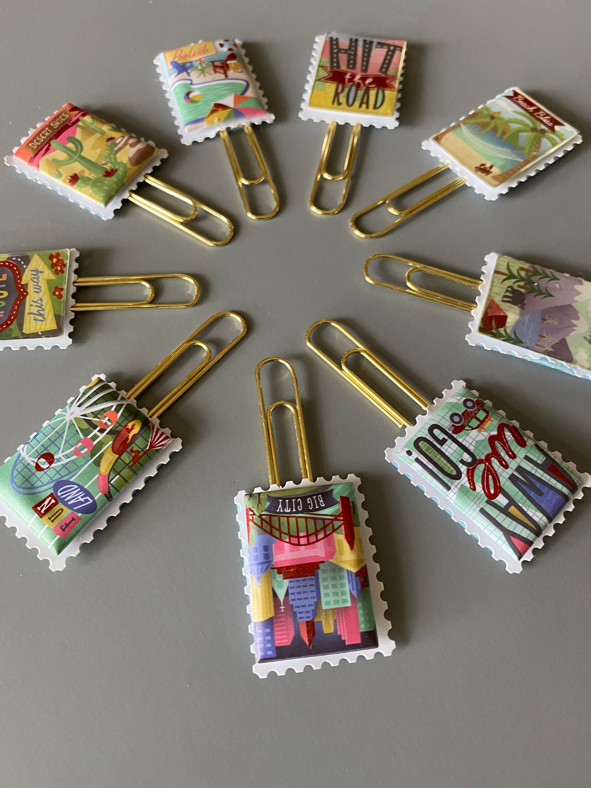 Planner Travel Clips Planner Clips and Charms TN Clips Bujo | Etsy