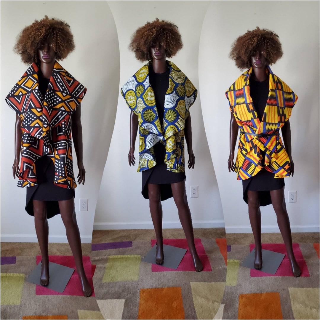 Sleeveless African Print Circle Vest _ Beautiful One Size (S-M-L ...