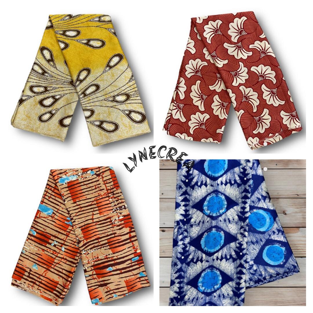 SILK-ONLY-01C Ankara Silk African Print Fabric _ Total 6yards of Silk ...