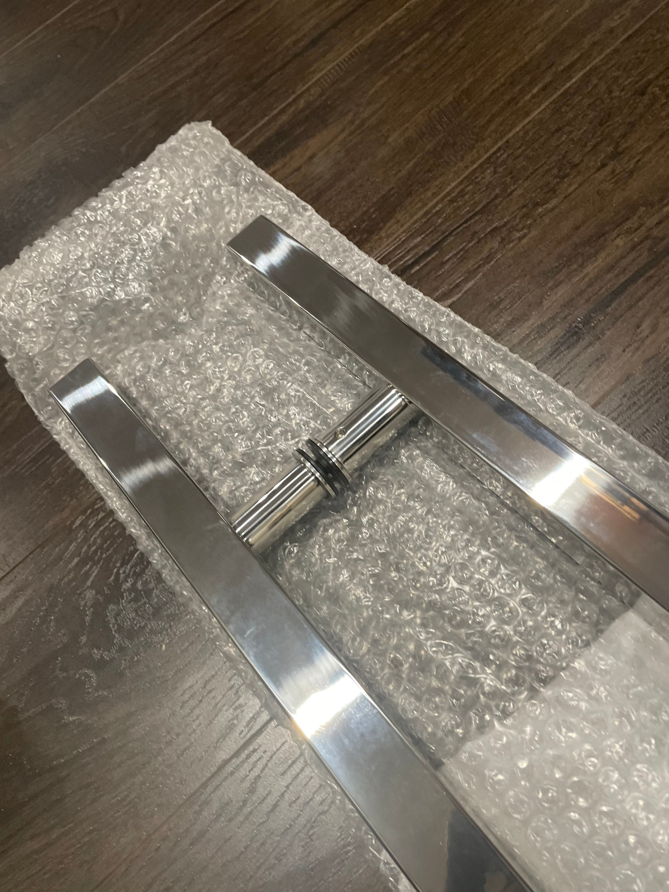 Entry Door Handle Back-to-back Square Ladder Handle Round Mounting Rods ...