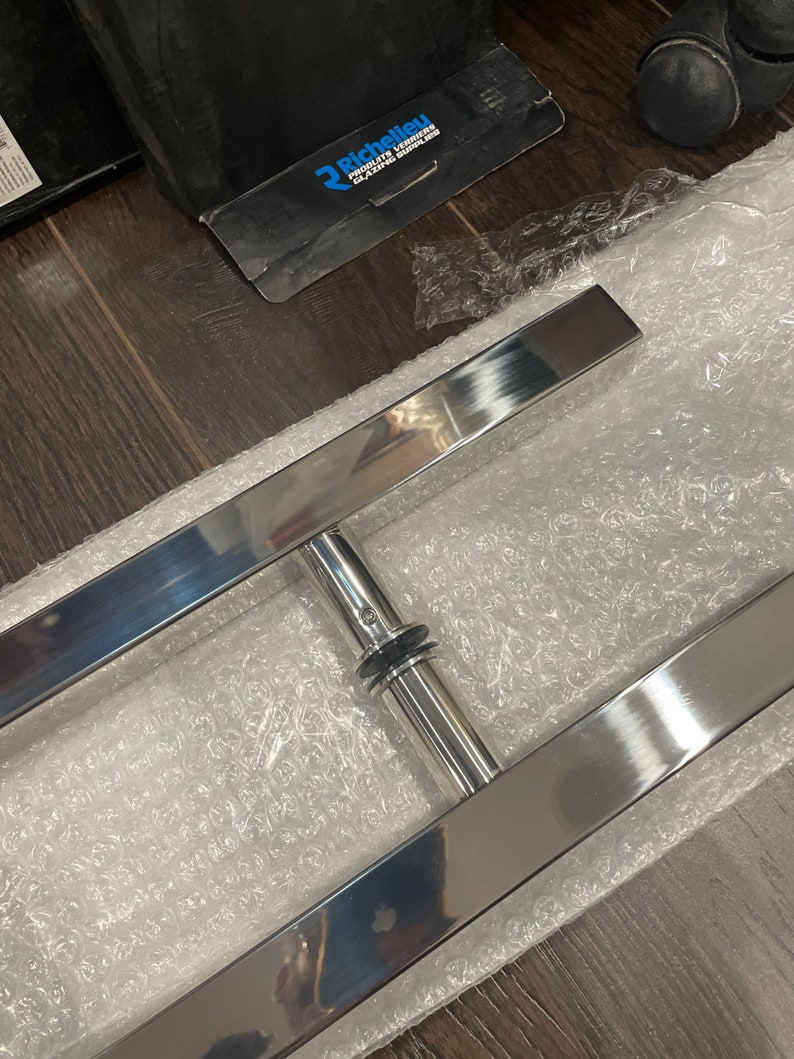 Entry Door Handle Back-to-back Square Ladder Handle Round Mounting Rods ...