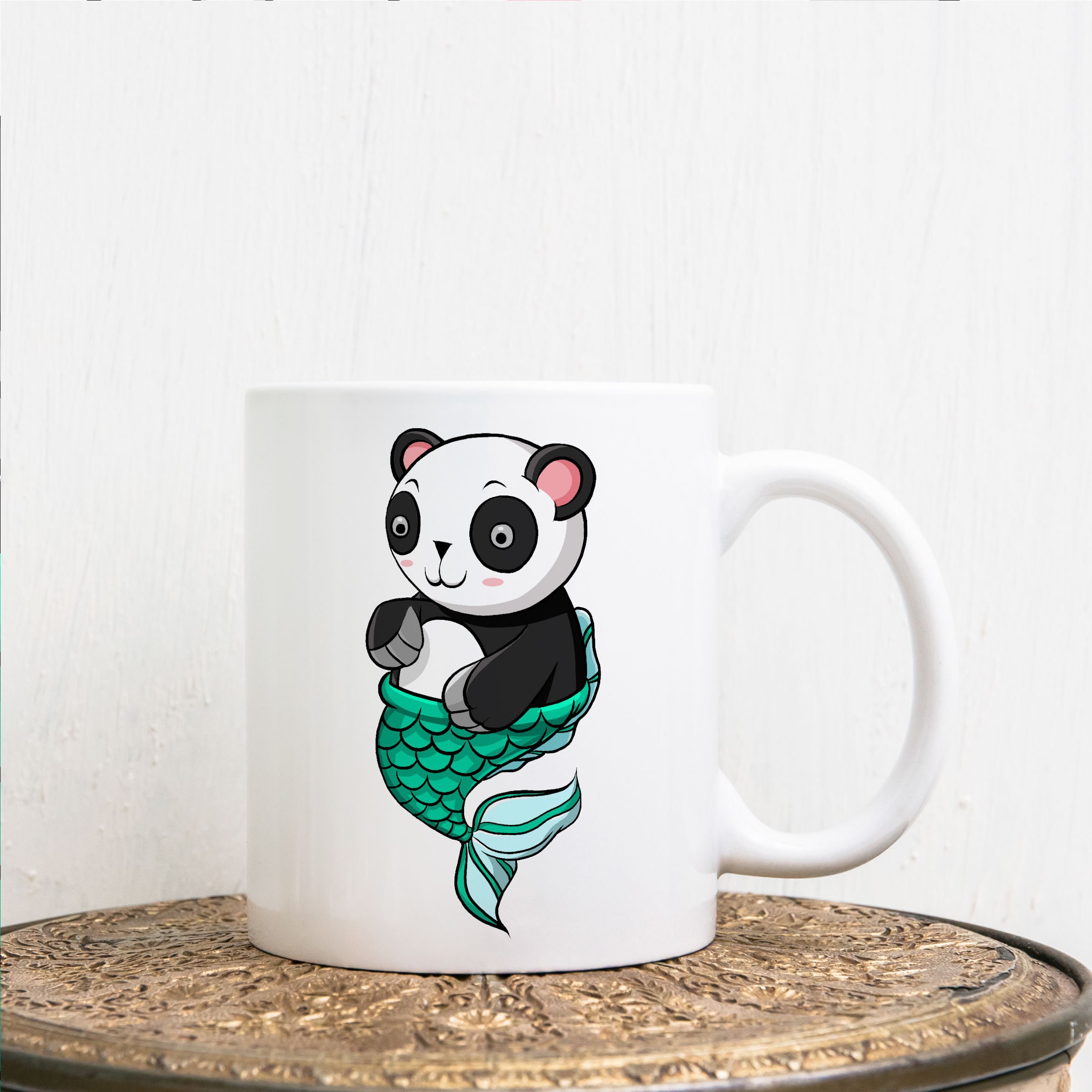 Cute Mermaid Panda Coffee Mug for Panda Party Mermaid Decor | Etsy