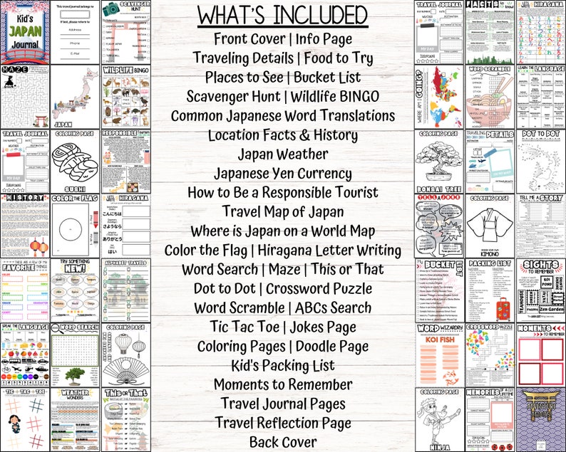 Travel Journal Japan Family Summer Vacation Japanese Holiday Guidebook ...